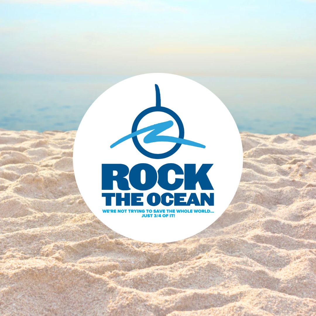 RTO LOGO TAGLINE CIRCLE STICKER – Rock The Ocean by Campus Customs